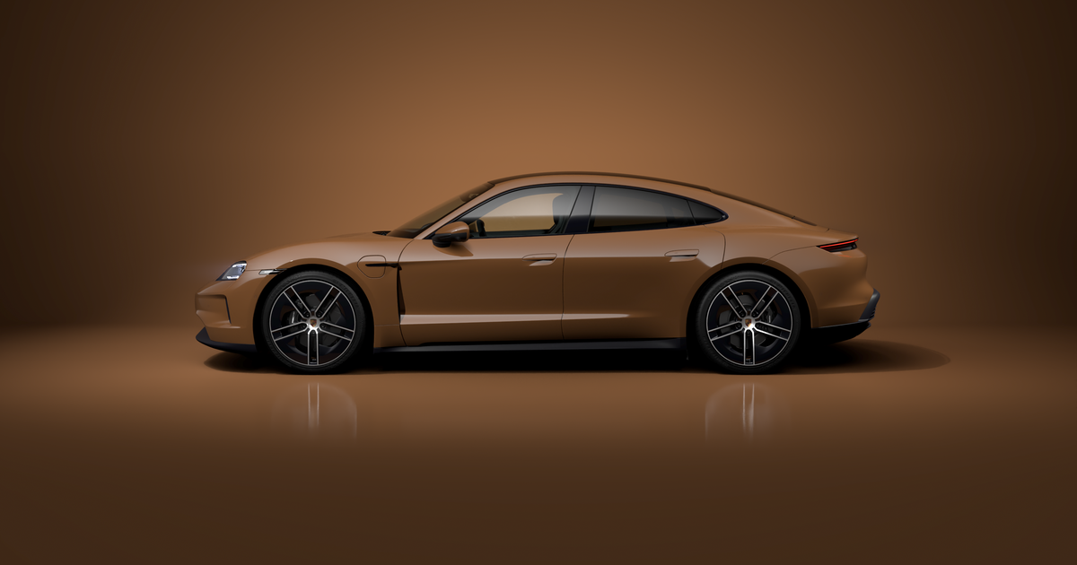 The Porsche Taycan in Sepiabrown | Porsche Paint to Sample