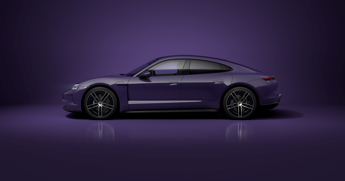 The Porsche Taycan in Ultraviolet | Porsche Paint to Sample