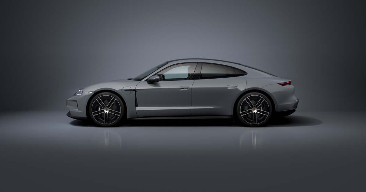 The Porsche Taycan in Arcticgrey | Porsche Paint to Sample
