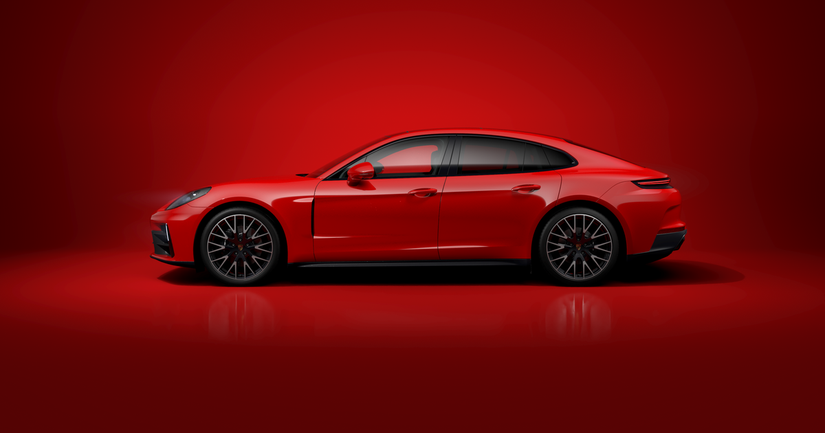 The Porsche Panamera in Racingred | Porsche Paint to Sample