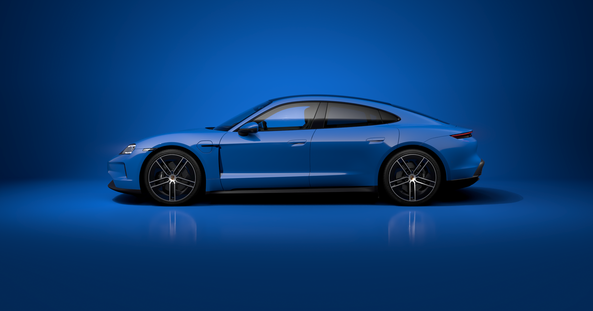The Porsche Taycan in Voodooblue | Porsche Paint to Sample