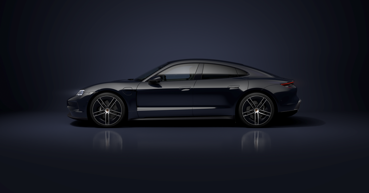 The Porsche Taycan in Xblue | Porsche Paint to Sample